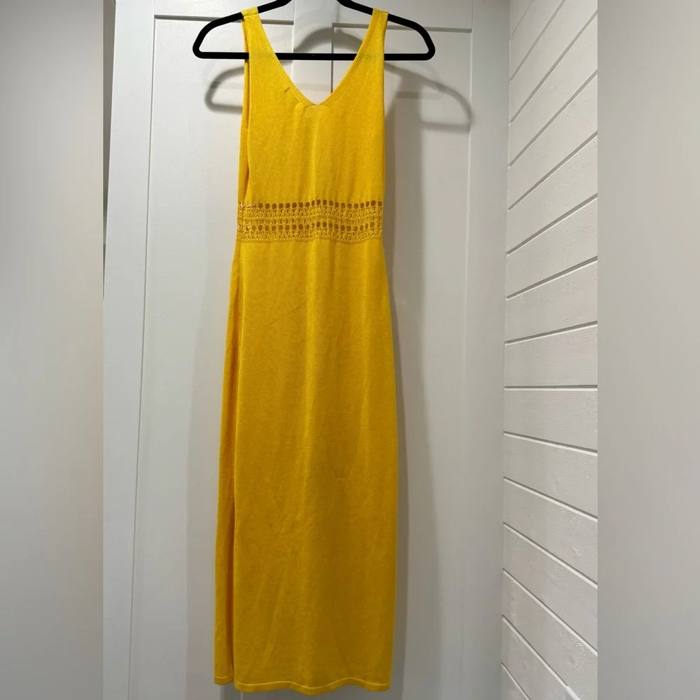 H&M | Dresses | Hm Yellow Midi Dress | Poshmark